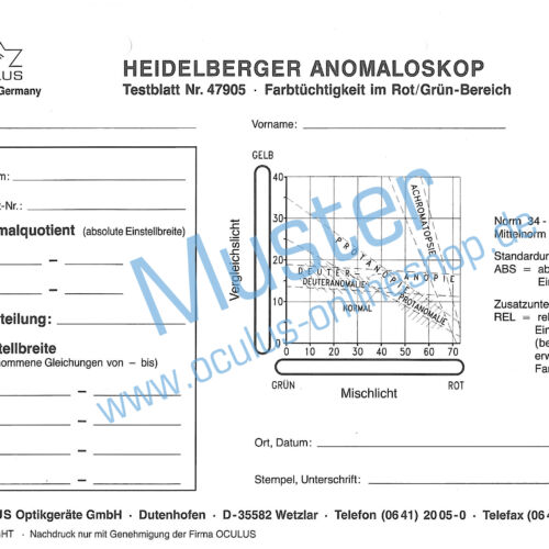 Testblöcke Übersicht - OCULUS Optikgeräte GmbH